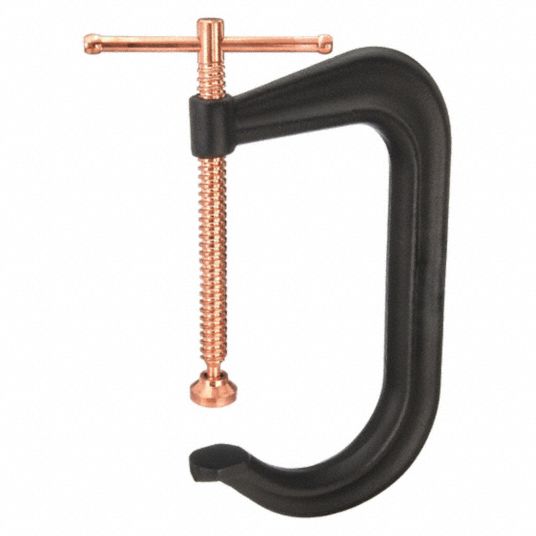 Regular Duty Forged Steel Spatter Resistant C-Clamp, 8 in Max. Opening ...