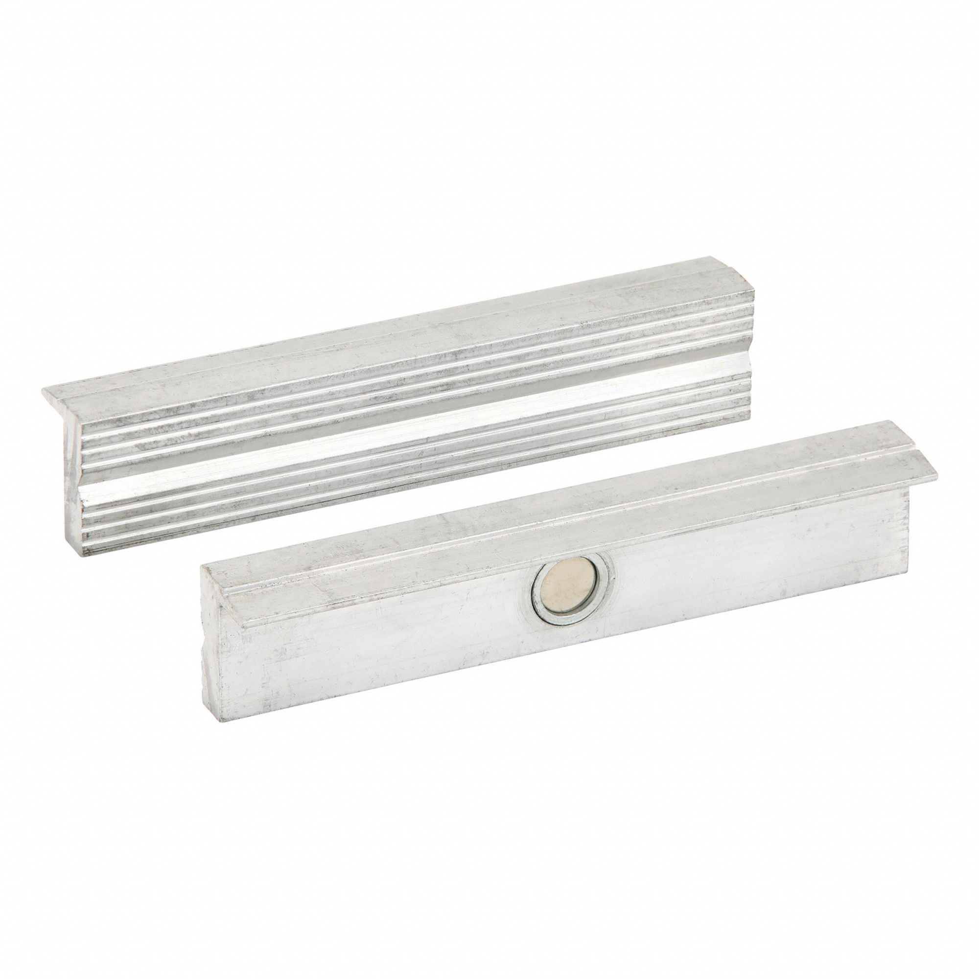 WESTWARD, Aluminum, For 5 1/2 in Vise Jaw Wd, Magnetic Jaw Cap - 10D767 ...