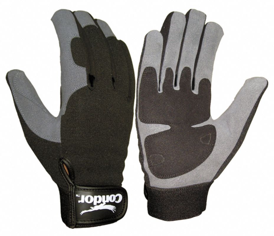 CONDOR Guantes Mecánicos Anti-Vibración Negro/Gris - Guantes y Mitones ...