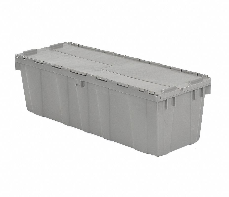 ORBIS Contenedor con Tapa Adjunta, Color Gris, Altura Exterior 13" x 39 ...