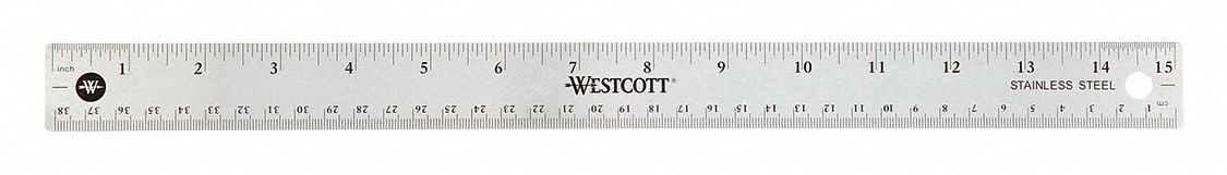 WESTCOTT, 10416, 15 in, Ruler - 10F264|10416 - Grainger