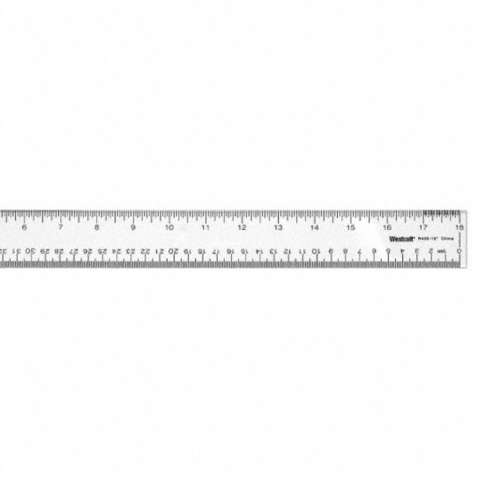 WESTCOTT Ruler, 18 Inch, Clear Acrylic - 10F267|10564 - Grainger