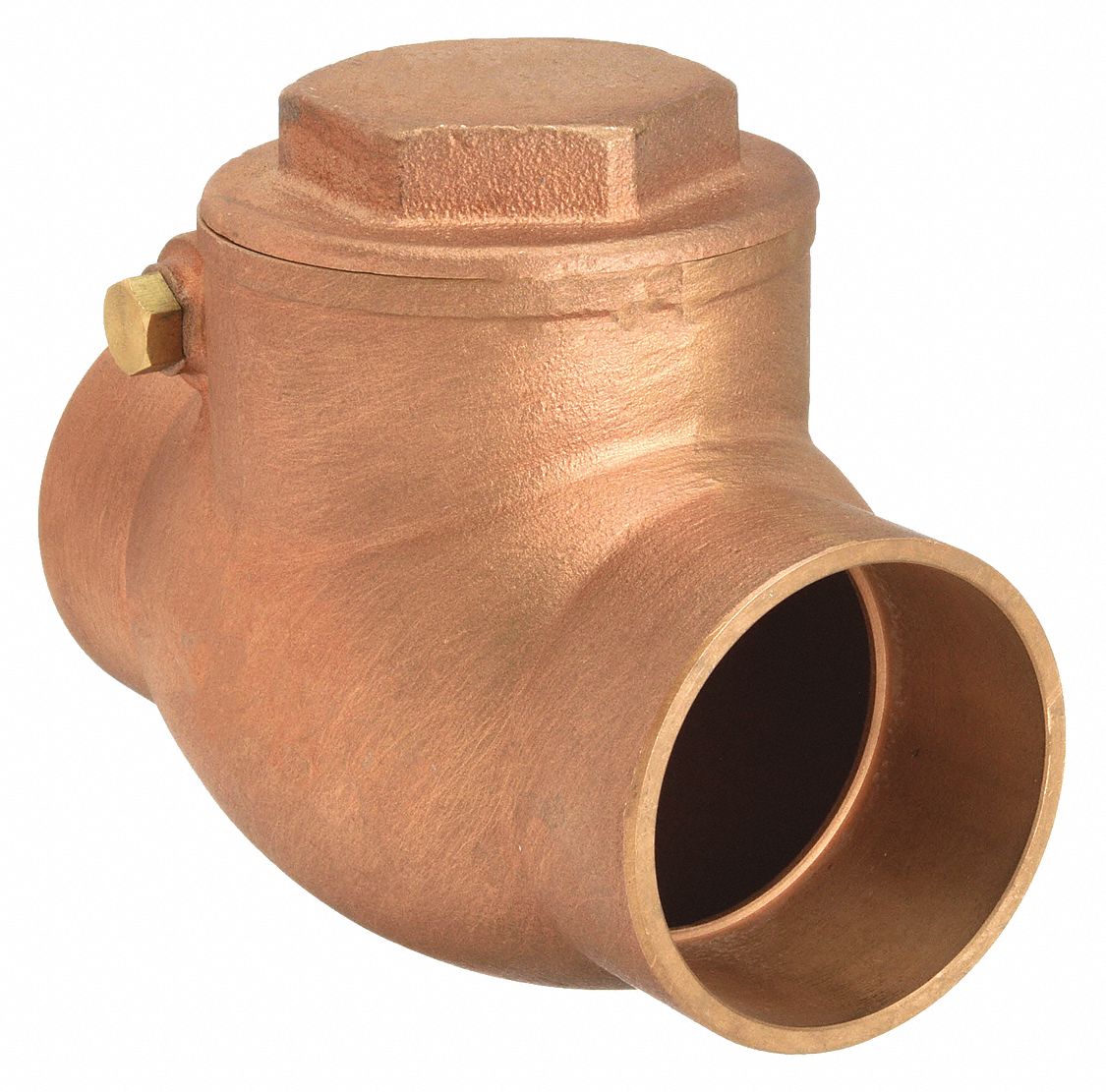Check Valve, 2 1/2 in, Single, Inline Swing, Bronze, Sweat x Sweat ...