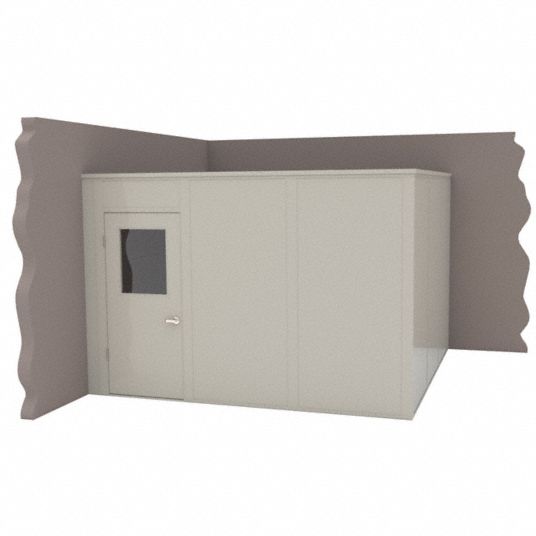 PORTA-KING, 12 ft x 12 ft x 8 ft, 2 Walls, Modular In-Plant Office ...