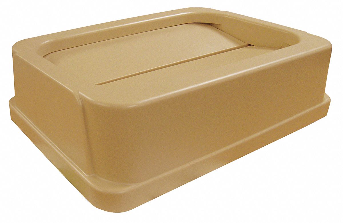 Trash Can Top, Swing, Tan - Grainger
