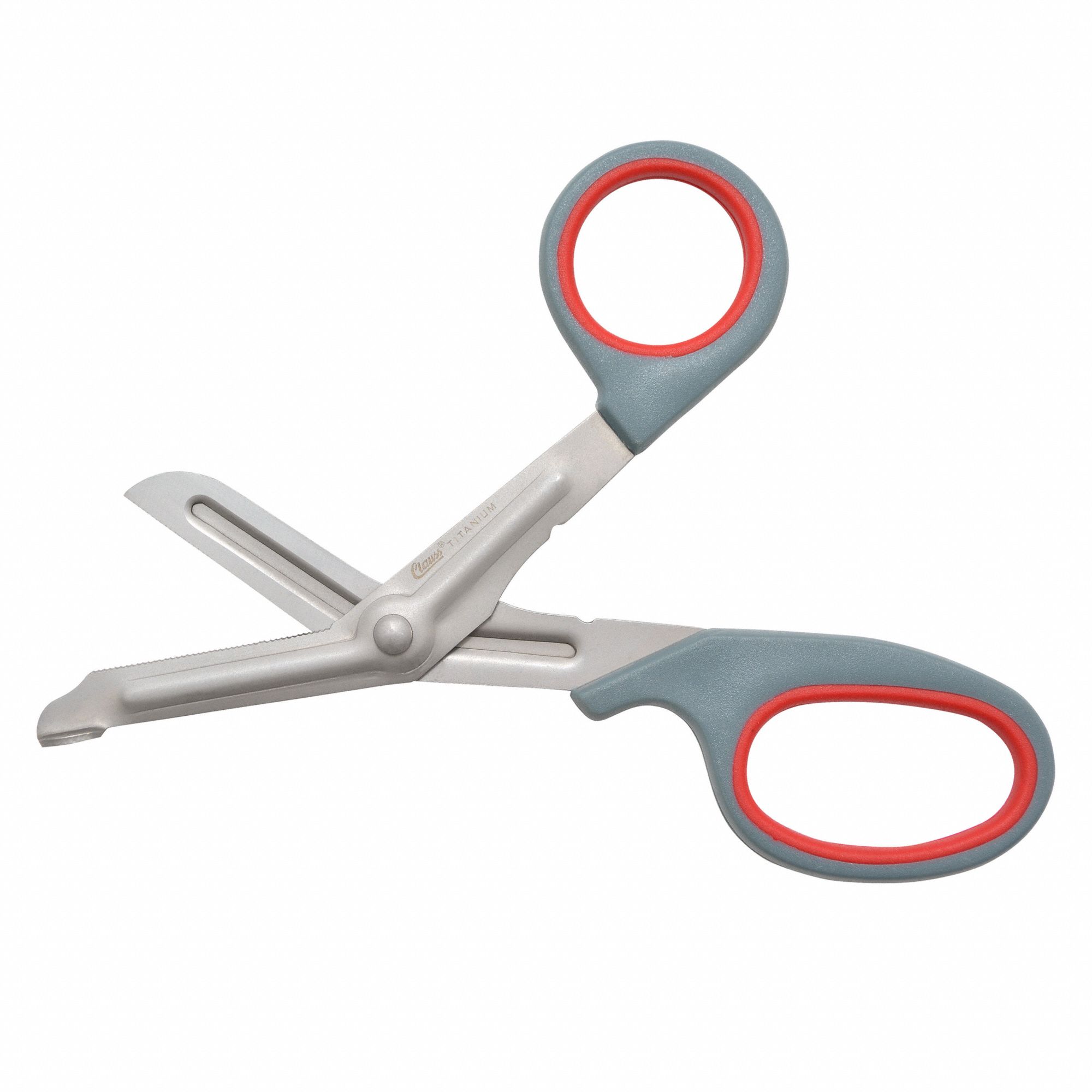CLAUSS Fabric Shears: Ambidextrous, 7 in Overall Lg, Serrated, Titanium ...