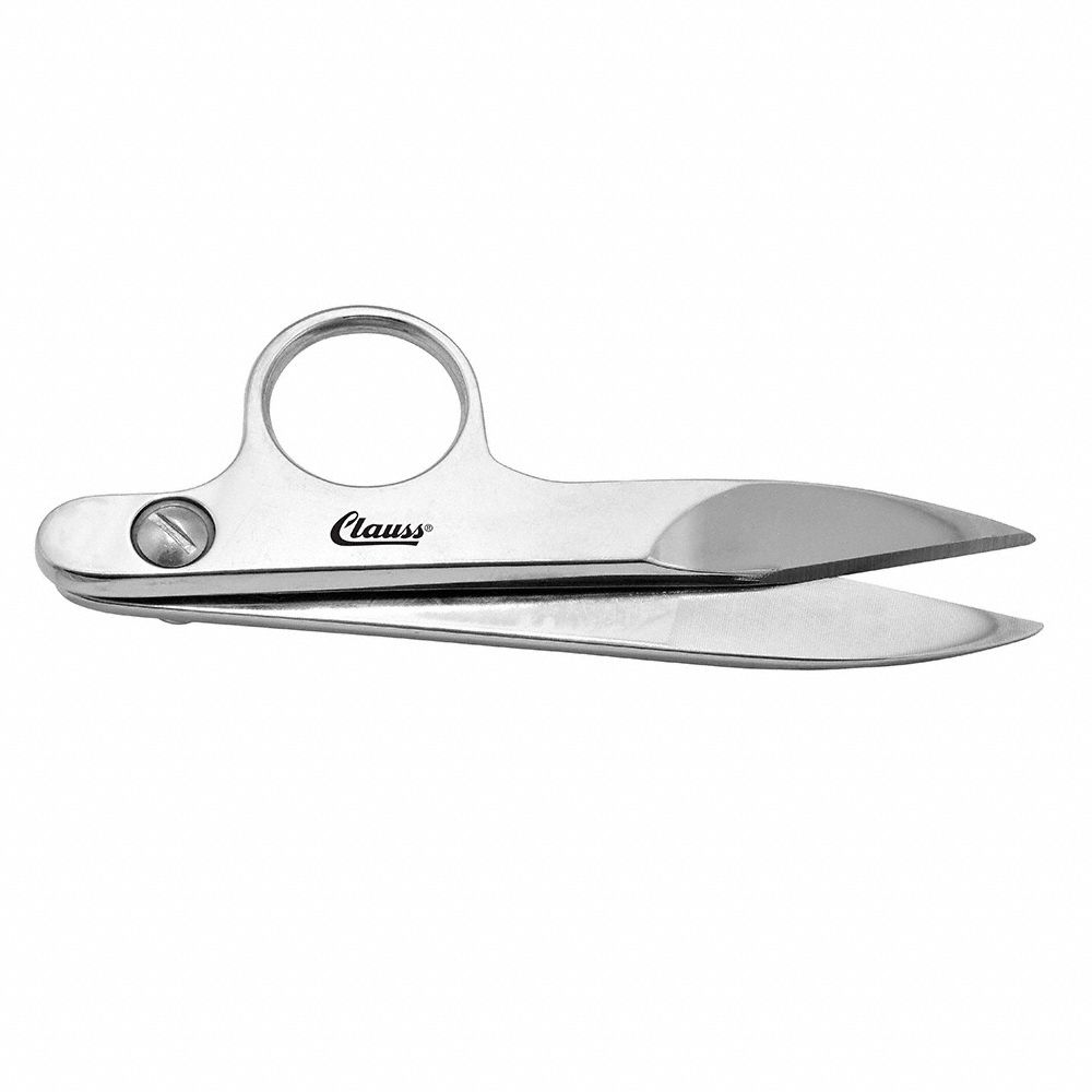 CLAUSS Thread Clip Snip: Ambidextrous, 4 1/2 in Overall Lg, Straight ...