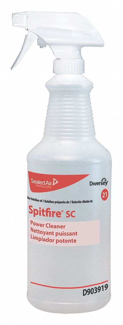 DIVERSEY, Spitfire SC Power Cleaner, 32 oz Container Capacity, Trigger ...