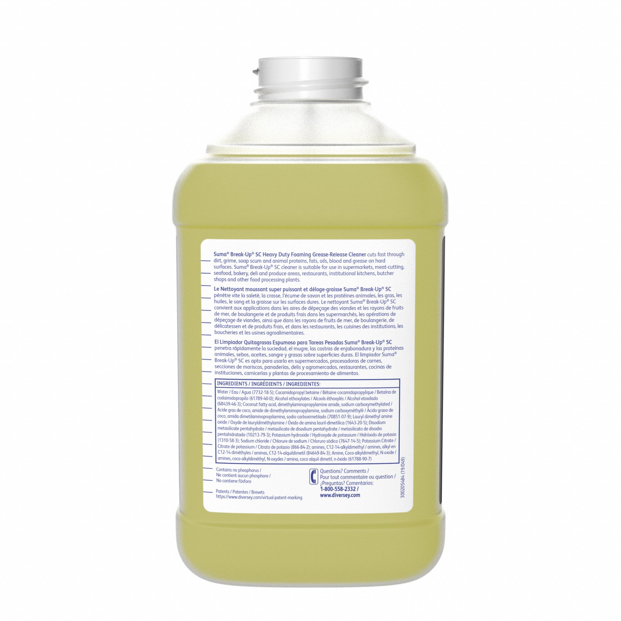 DIVERSEY Grease Release Cleaner: Suma, 3.5, Fits J-Fill Dispenser ...