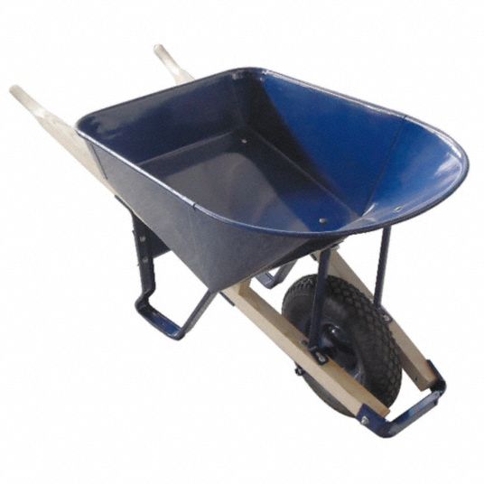 WESTWARD, Steel Tray, 6 cu ft Max Volume Capacity, Wheelbarrow - 10G168 ...