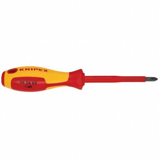 KNIPEX, Long Lg, Not ESD Safe, Insulated Phillips Screwdriver - 10G421 ...