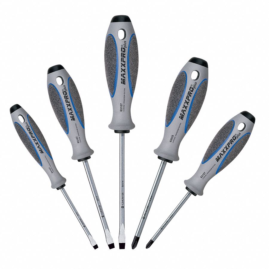 Screwdriver Set, Assorted, Number of Pieces 5 - Grainger
