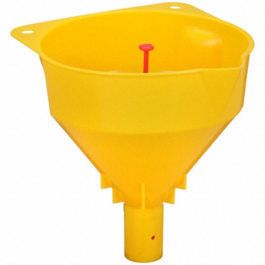 Polypropylene, 16 fl oz Fluid Capacity, Auto Stop Spout Funnel - 10G581 ...