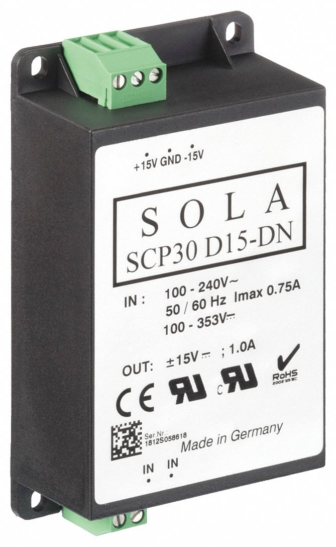 SOLAHD, DIN Rail, 30 W Output Power - Rated, DC Power Supply - 10G776 ...