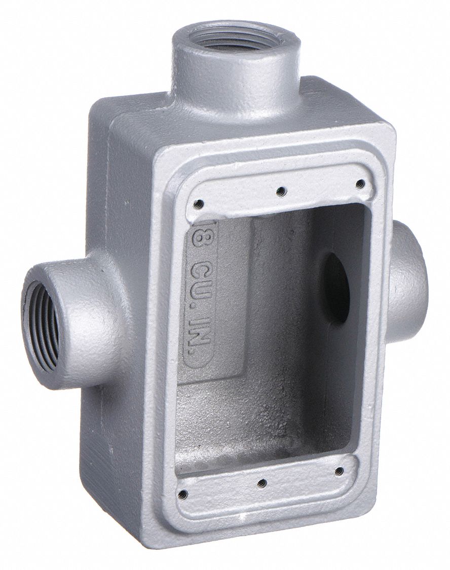 Weatherproof Electrical Box, Number of Gangs 1, Number of Inlets 3, 4. ...