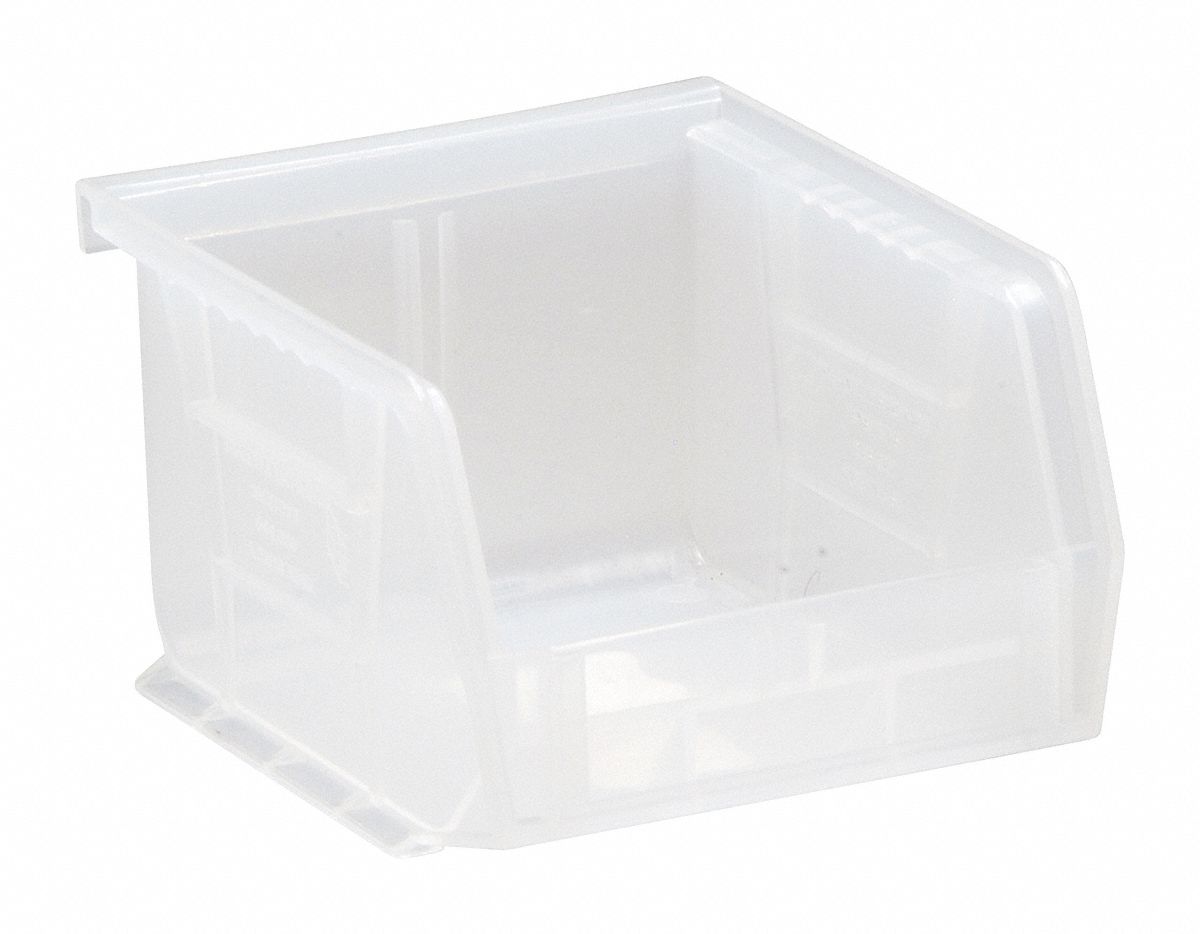 QUANTUM STORAGE SYSTEMS, 4 1/8 in x 5 in x 3 in, Clear, Hang and Stack ...