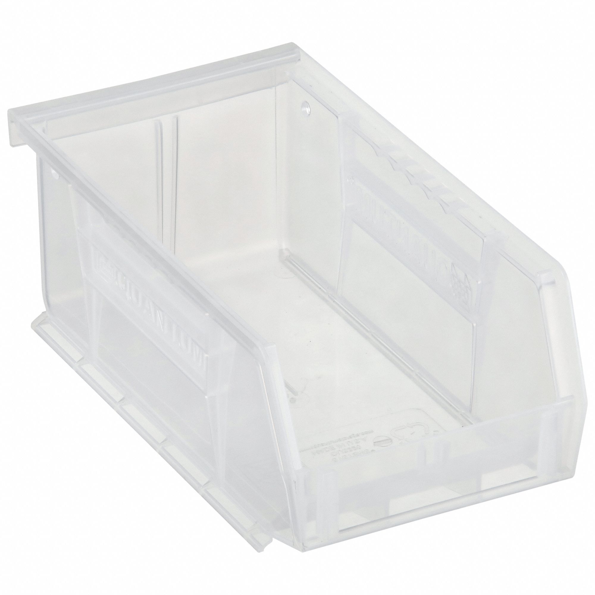 QUANTUM STORAGE SYSTEMS, 4 1/8 in x 7 3/8 in x 3 in, Clear, Hang and ...
