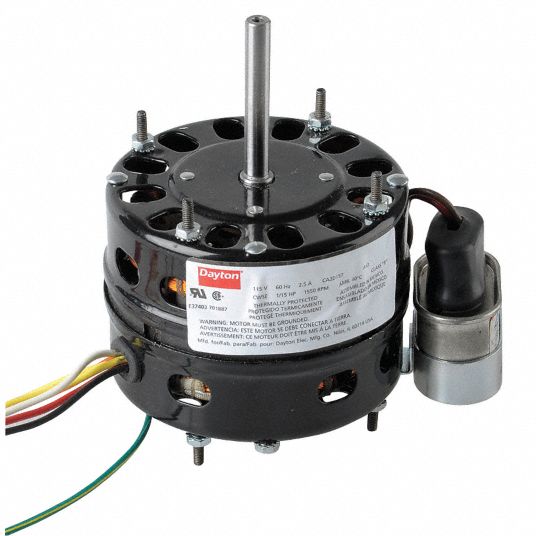 DAYTON, Open Air-Over, 1/15 HP, HVAC Motor - 10J173|10J173 - Grainger