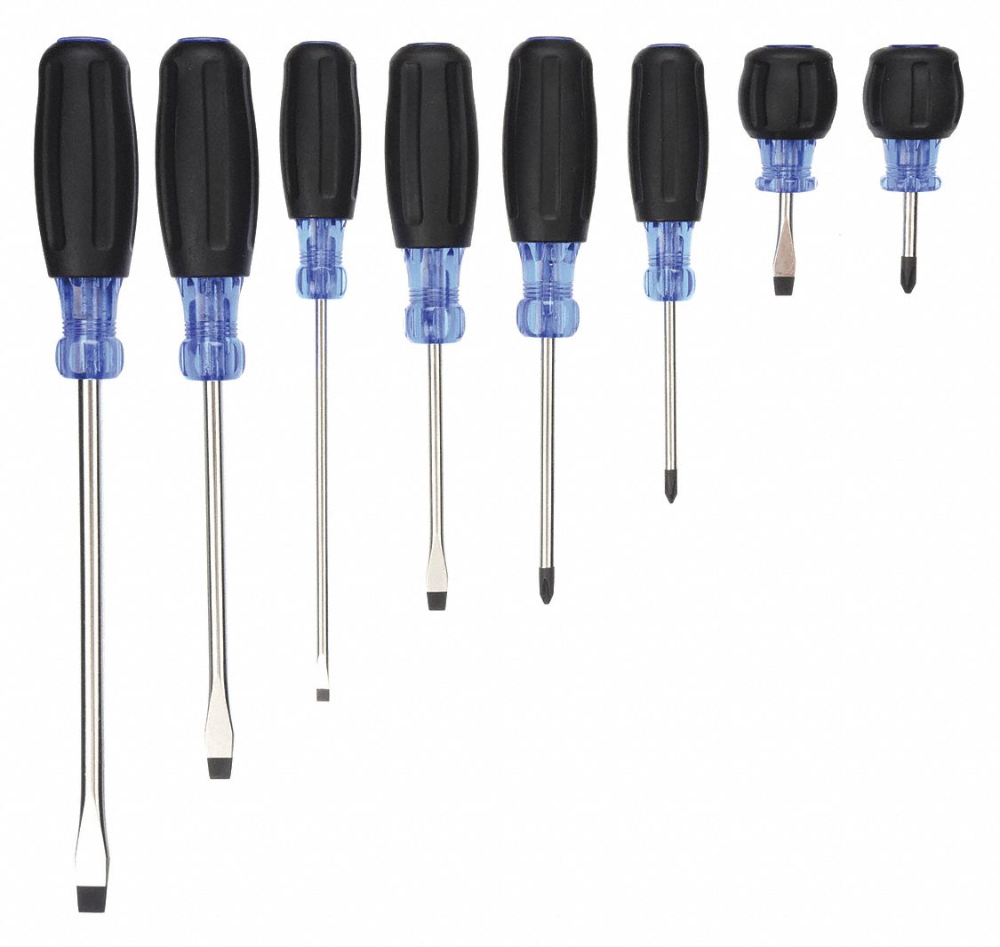 Screwdriver Set, Assorted, Number of Pieces 8 - Grainger