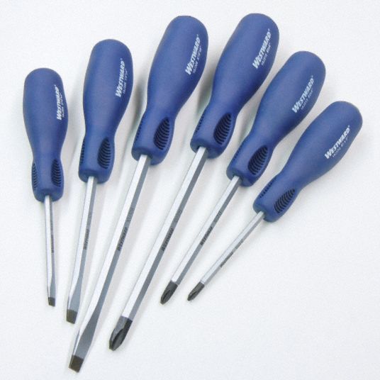 WESTWARD Demolition Screwdriver Set, Assorted, Number of Pieces 6 ...