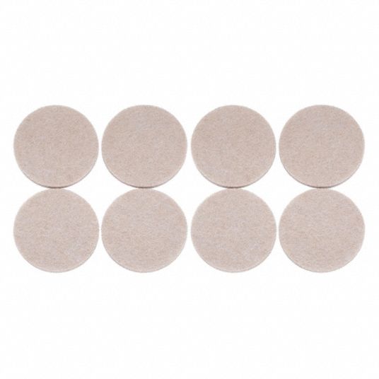 Felt, Round, Furniture Pads - 10J990|10J990 - Grainger