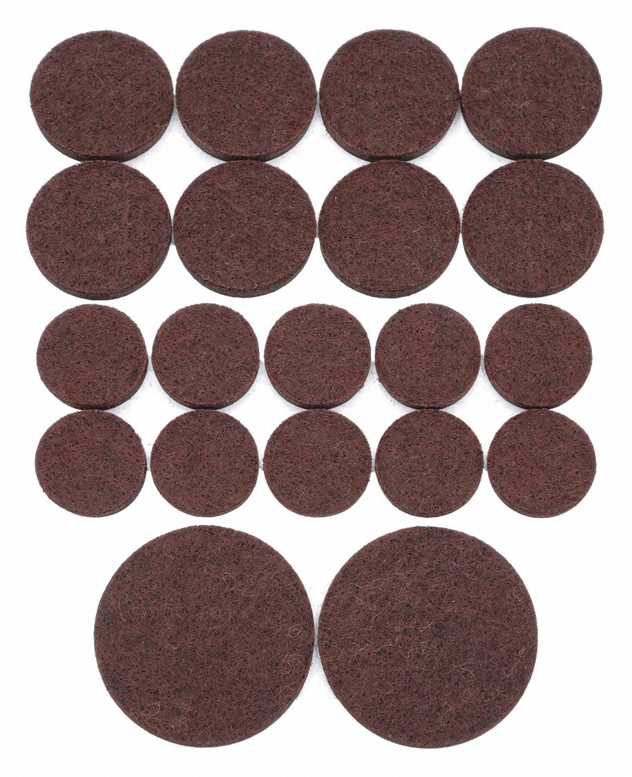 Felt, Round, Furniture Pads - 10K001|10K001 - Grainger