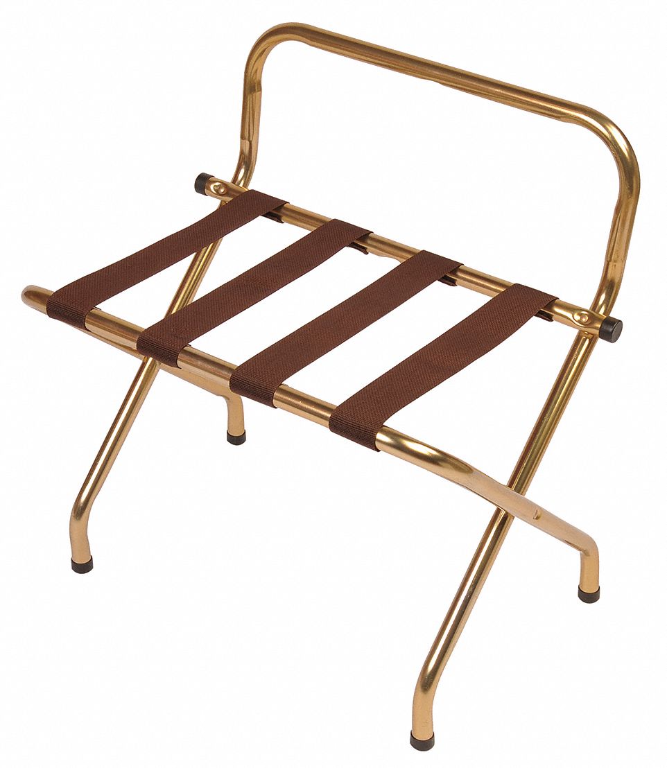 High Back Luggage Rack, Metal, 26 1/4 in Height, 18 1/2 in Depth, 24 1/ ...
