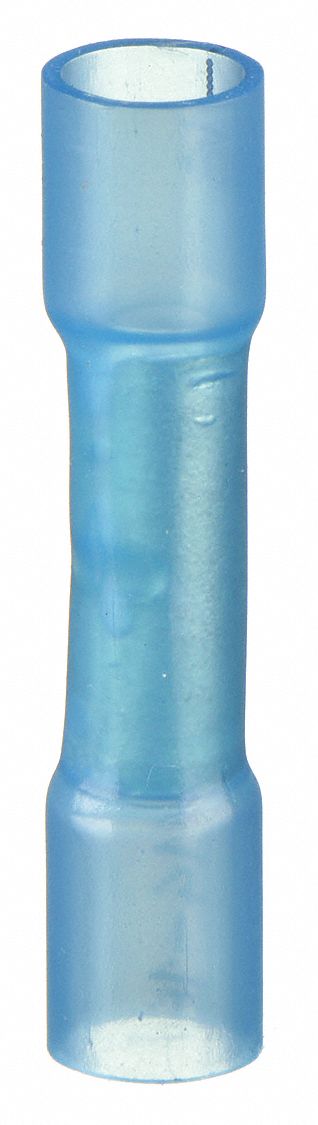 TE CONNECTIVITY, Blue, Nylon, Butt Splice Connector - 10K501|CPGI-D-406 ...