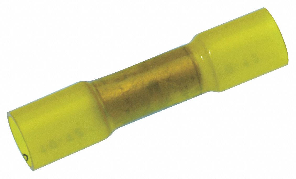 TE CONNECTIVITY, Yellow, Nylon, Butt Splice Connector - 10K506|CPGI-D ...