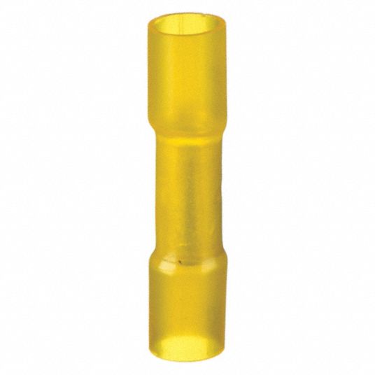TE CONNECTIVITY, Yellow, Nylon, Butt Splice Connector - 10K504|CPGI-D ...