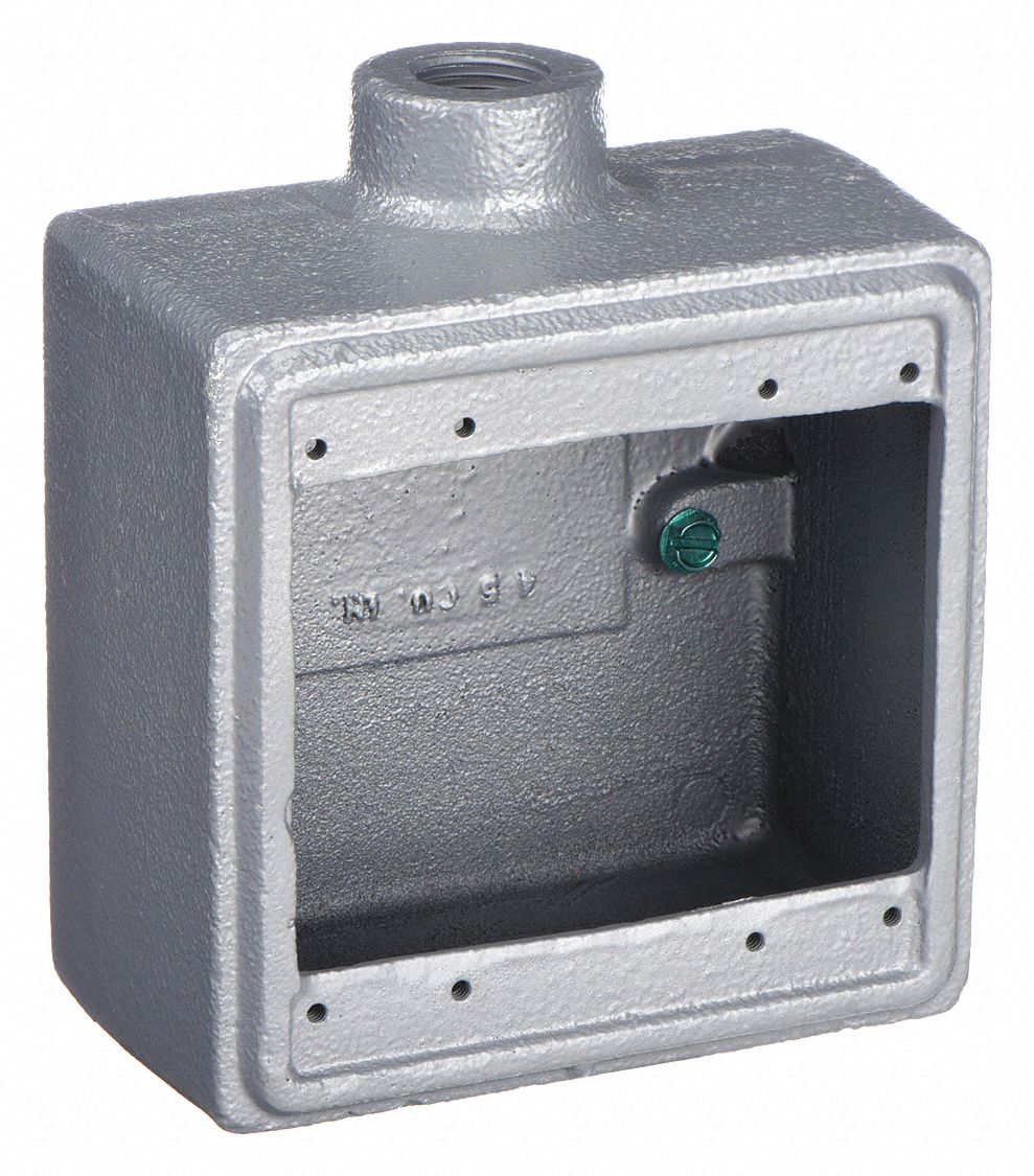 Weatherproof Electrical Box, Number of Gangs 2, Number of Inlets 1, 4. ...