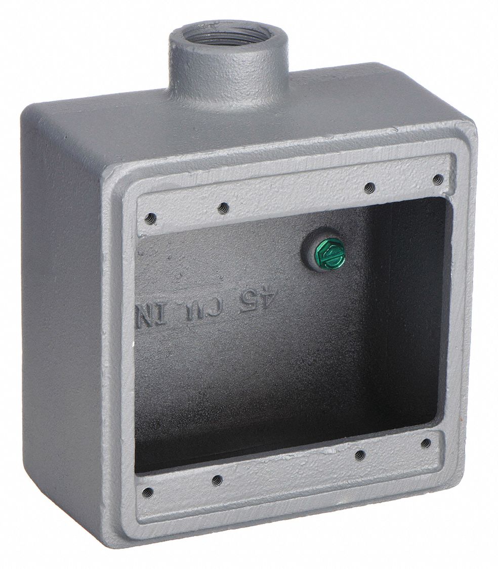 Weatherproof Electrical Box, Number of Gangs 2, Number of Inlets 1, 4. ...