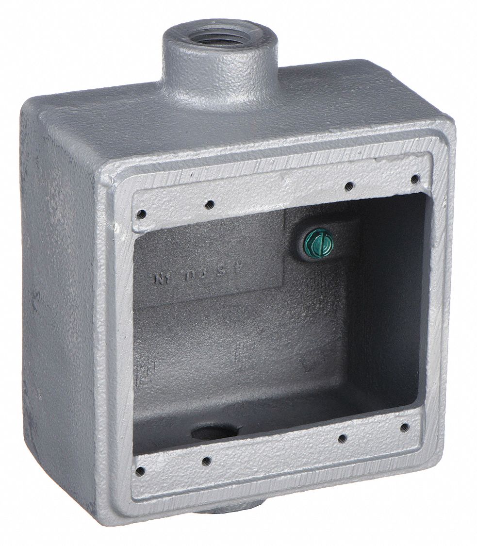 Weatherproof Electrical Box, Number of Gangs 2, Number of Inlets 2, 4. ...