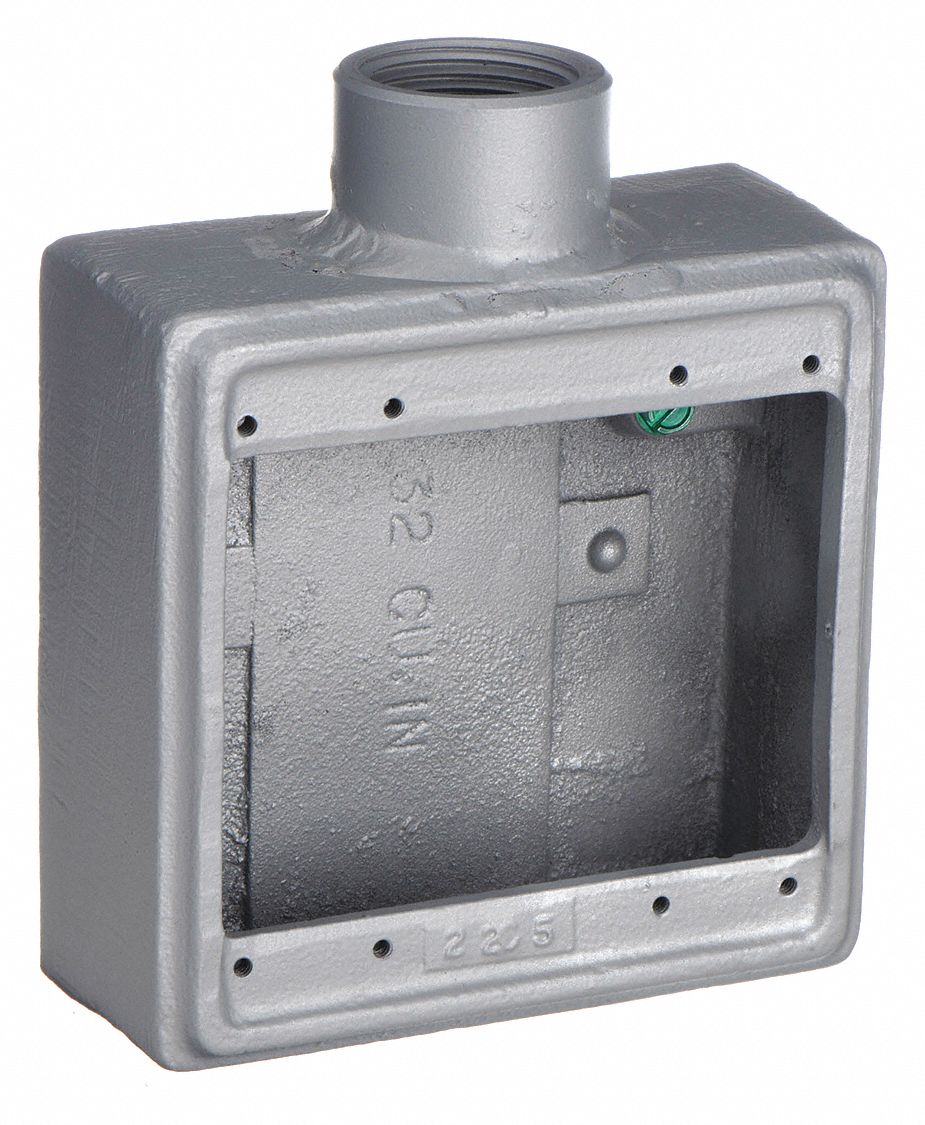 Weatherproof Electrical Box, Number of Gangs 2, Number of Inlets 1, 4. ...