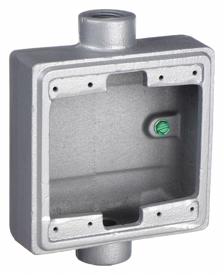 Weatherproof Electrical Box, Number of Gangs 2, Number of Inlets 2, 4. ...