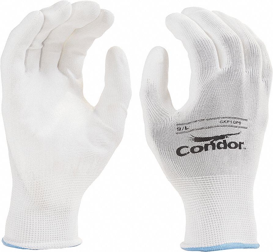 CONDOR KNIT WORK GLOVES, WHITE, POLYURETHANE COATED, NYLON - Knit ...