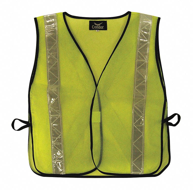CONDOR UNISEX TRAFFIC VEST, OVERSIZE, YELLOW, POLYESTER - High ...