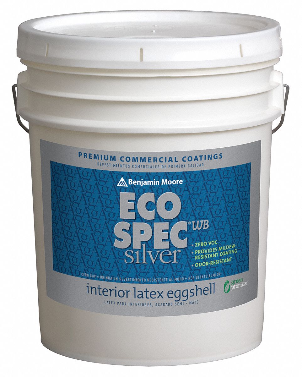 BENJAMIN MOORE Eggshell Interior Paint, Cinder, 5 gal - 10M742 ...