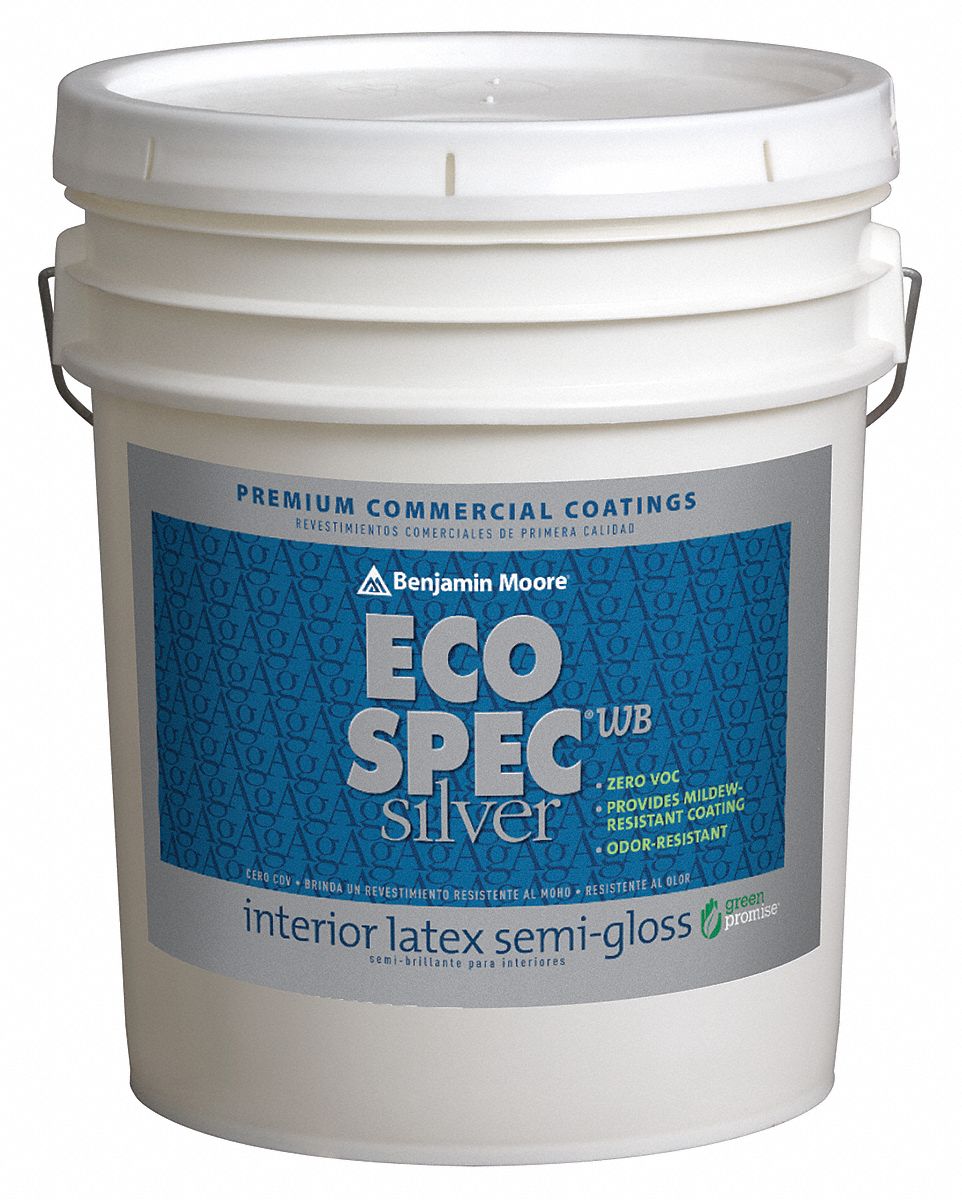 BENJAMIN MOORE Semi-Gloss Interior Paint, Jute, 5 gal - 10T413 ...