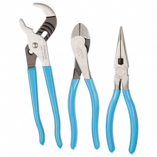 3 Pliers, Std Cushion Grip, Plier Set - 10N538|GS-23 - Grainger