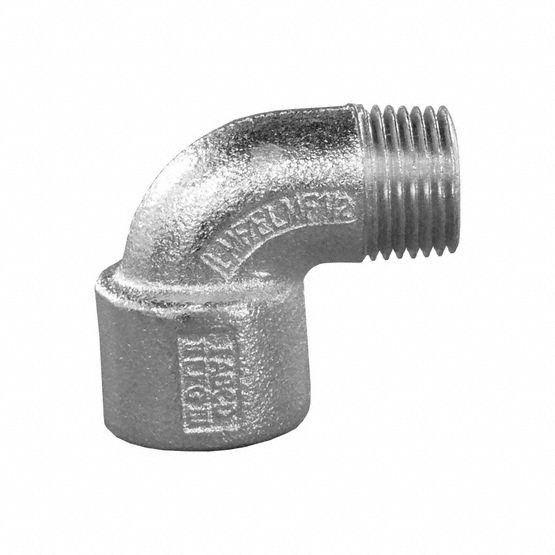 APPLETON ELECTRIC Elbow, 90 Degrees: Iron, Electroplated, ELMF, 1/2 in ...
