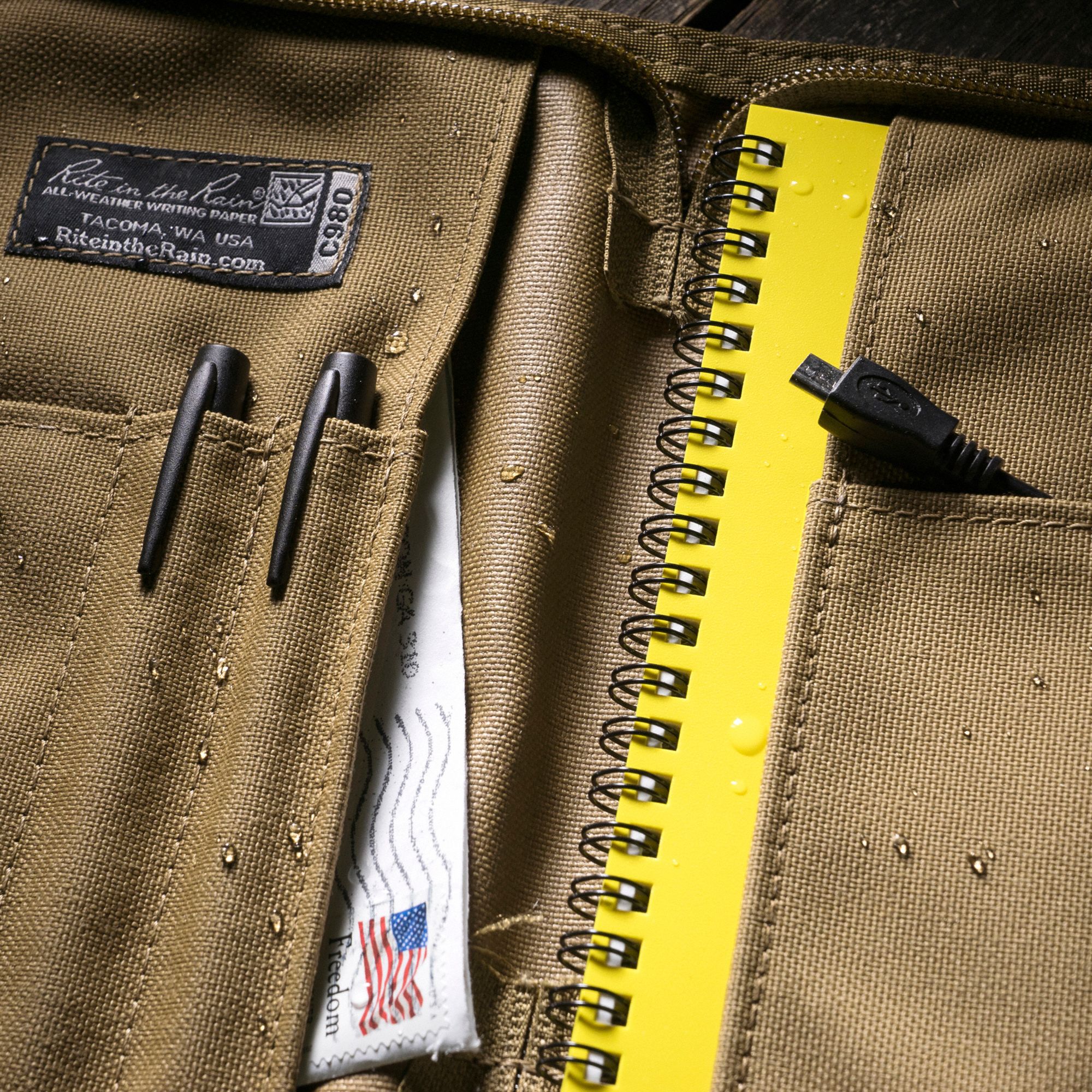 RITE IN THE RAIN Notebook Cover: Cordura, Tan, 4-5/8 in x 7-1/4 in ...