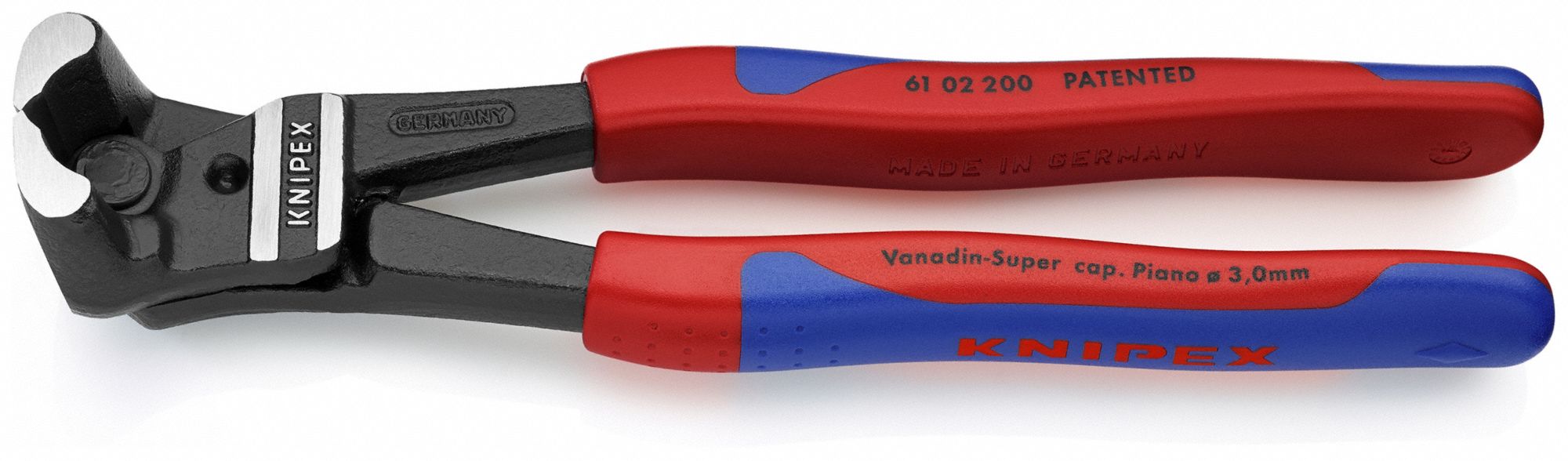 KNIPEX End Cutting Nippers: 8 in Overall Lg, For 0.23 in Max Wire Thick ...