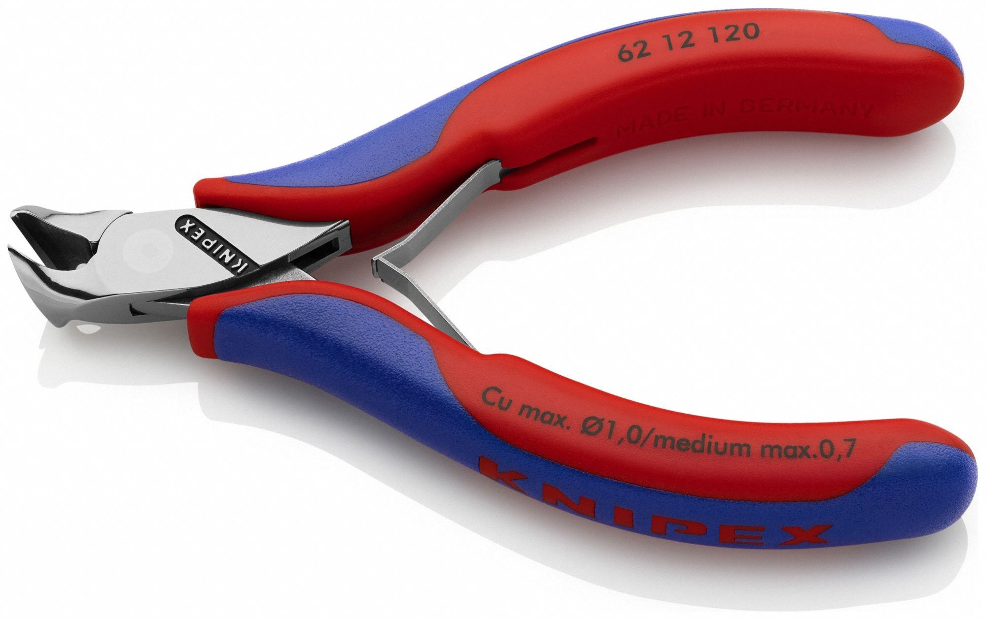 KNIPEX End Cutting Nippers: 4 3/4 in Overall Lg, For 0.05 in Max Wire ...