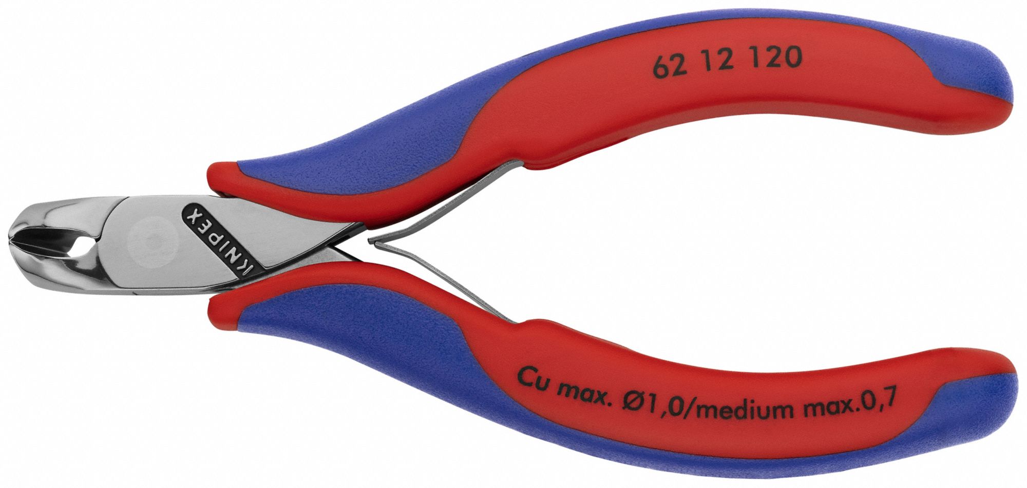 KNIPEX, 4 3/4 in Overall Lg, For 0.05 in Max Wire Thick, End Cutting ...