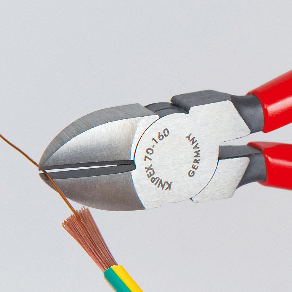 KNIPEX Diagonal Cutting Plier: Std, Straight, Narrow, 3/4 in Jaw Lg, 7/ ...