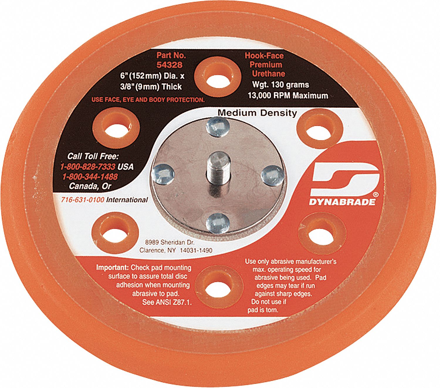 DYNABRADE DISC PAD VACUUM - Disc Backup Pads - DYD54328 | 54328 ...