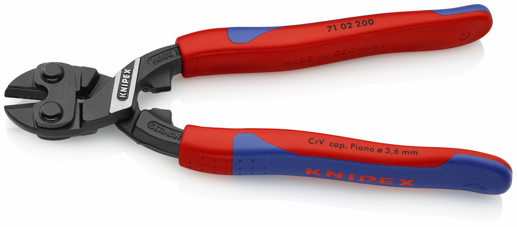 KNIPEX Bolt Cutters: Steel, For 1/4 in Max Dia Soft Steel, For 3/16 in ...
