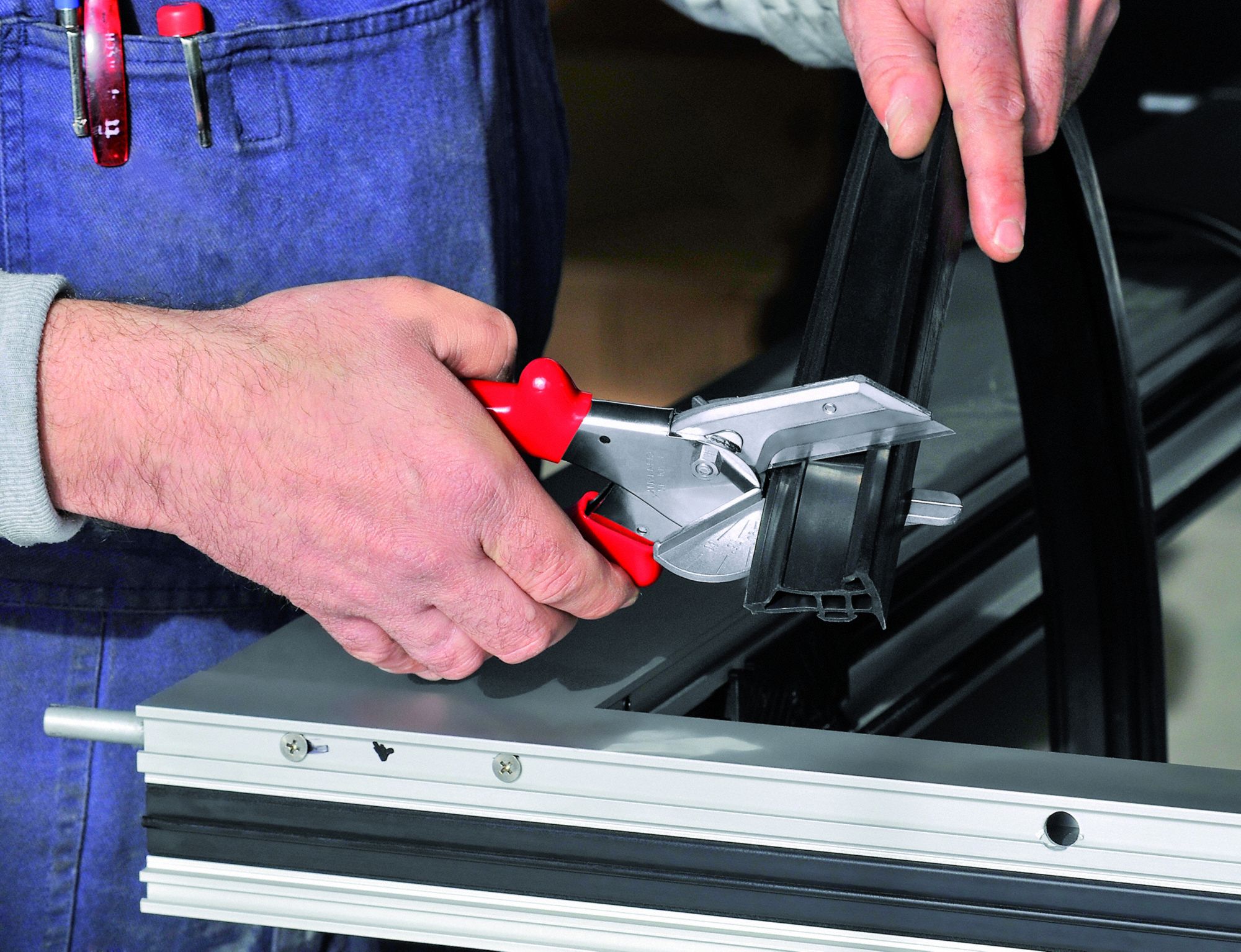 KNIPEX Shop Shears: Right-Hand, 8 1/2 in Overall Lg, Straight, Steel ...