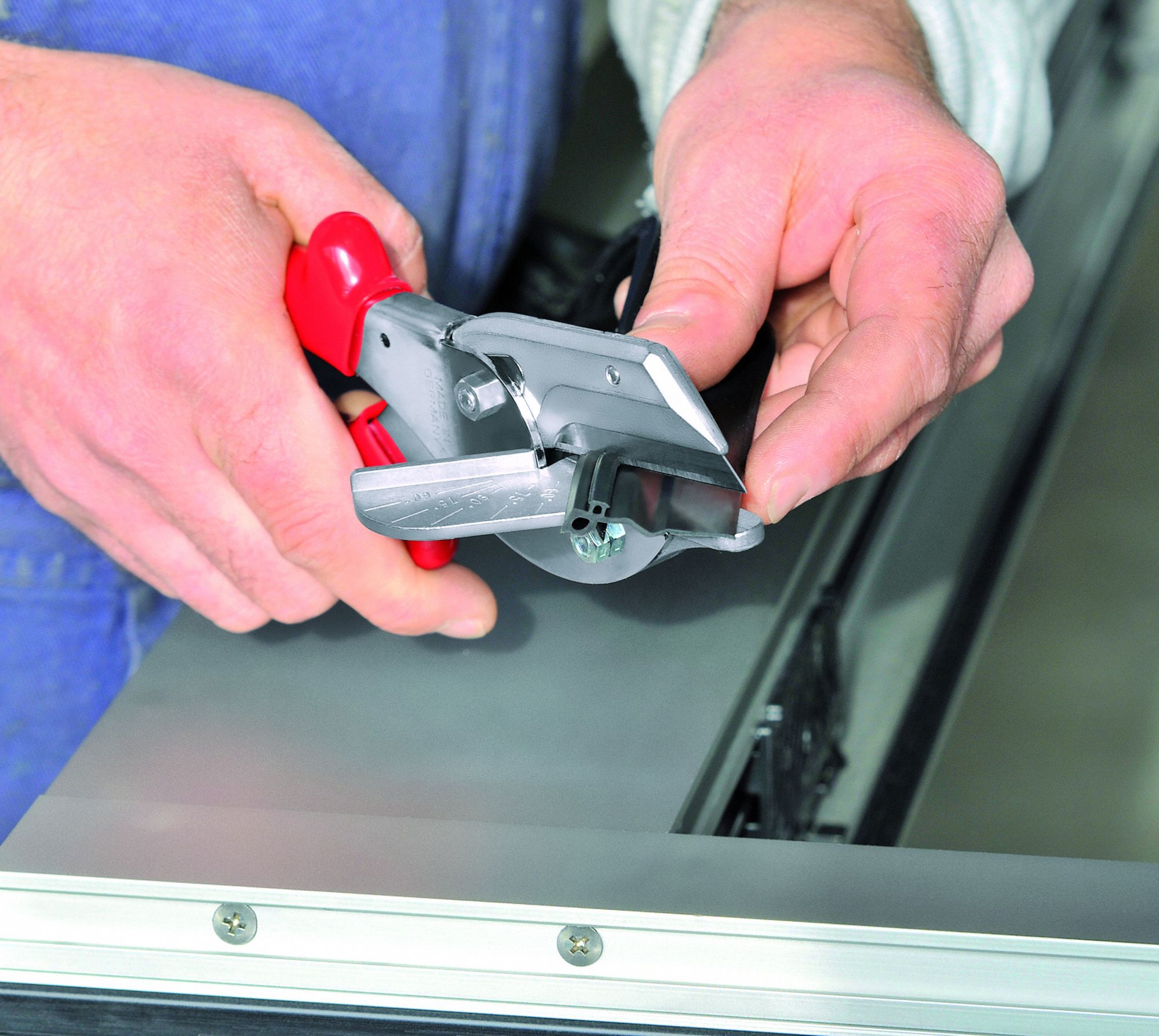 KNIPEX Shop Shears: Right-Hand, 8 1/2 in Overall Lg, Straight, Steel ...